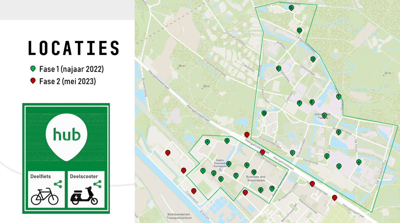 Enschede start op Kennispark met netwerk van deelmobiliteithubs - Kennispark